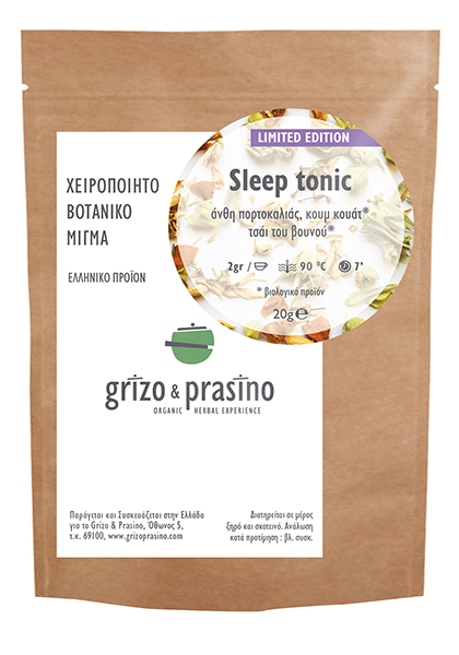 Sleep tonic | Aγόρασε βιολογικά βότανα online | Grizo & Prasino